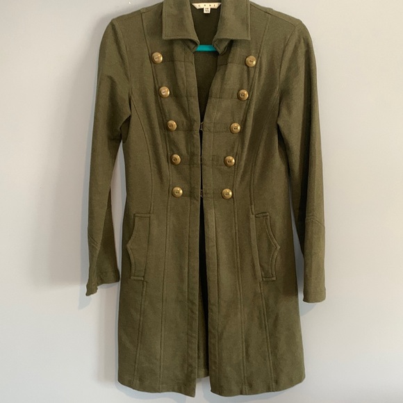 CAbi | Jackets & Coats | Cabi Porter Jacket Size Xs Green Chic Cotton ...